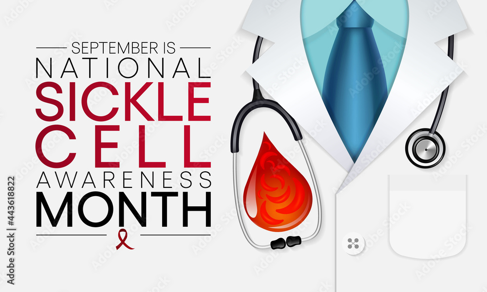 Vetor de Sickle Cell disease awareness month is observed every year in ...