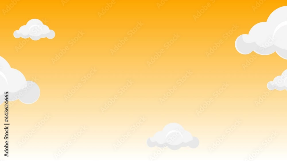 Yellow clouds moving on blue clean sky background in high resolution 4k ...