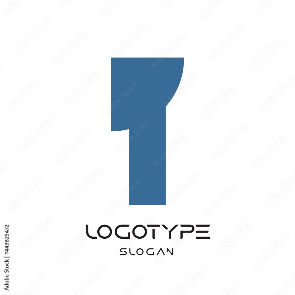 Letter T logo, hammer abstract symbol, ax sign, geometric monumental ...