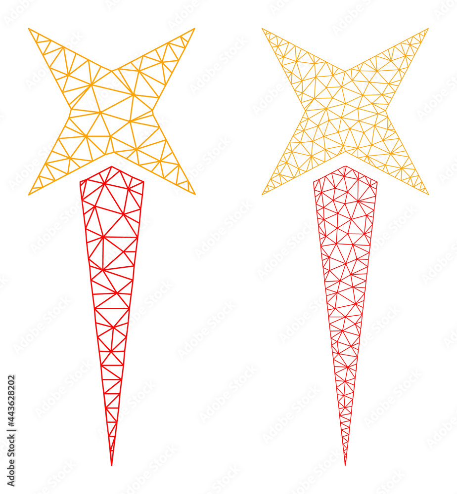 Mesh vector starting star icons. Mesh carcass starting star images in ...