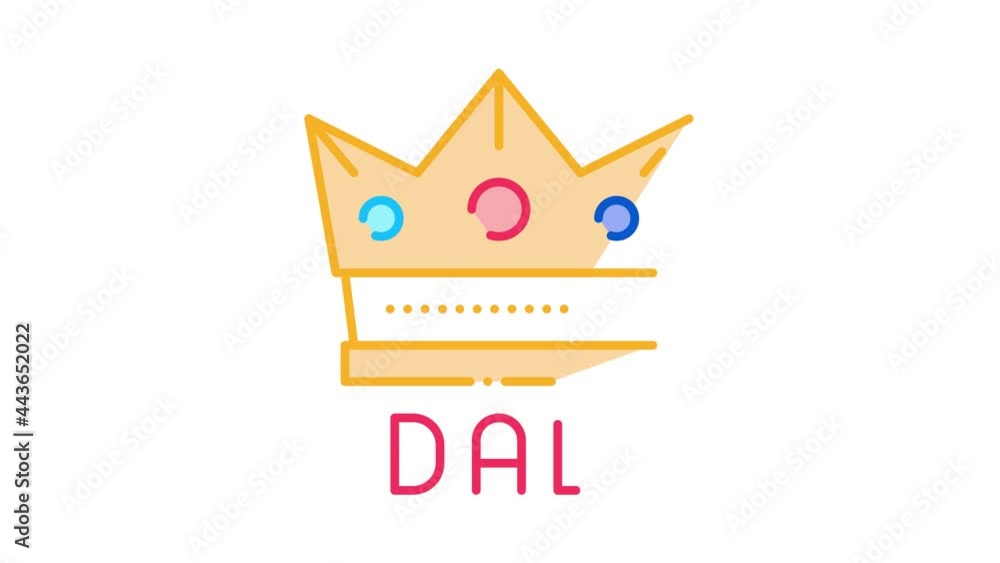 Father Crown Icon Animation. color Father Crown animated icon on white ...
