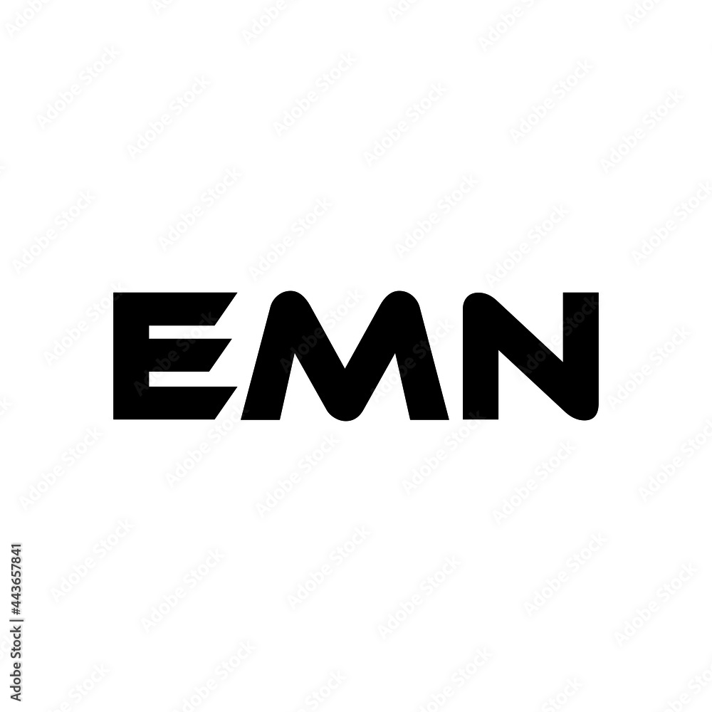 EMN letter logo design with white background in illustrator, vector ...