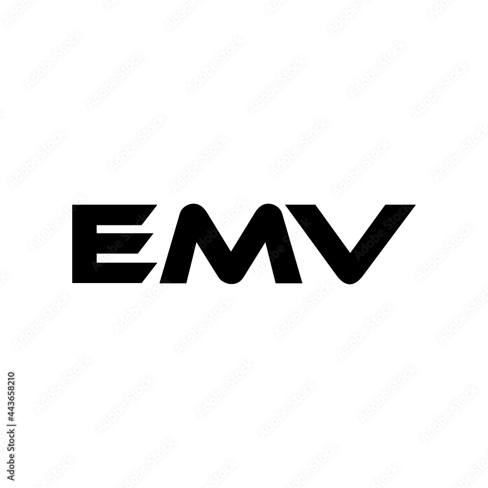 EMV letter logo design with white background in illustrator, vector ...