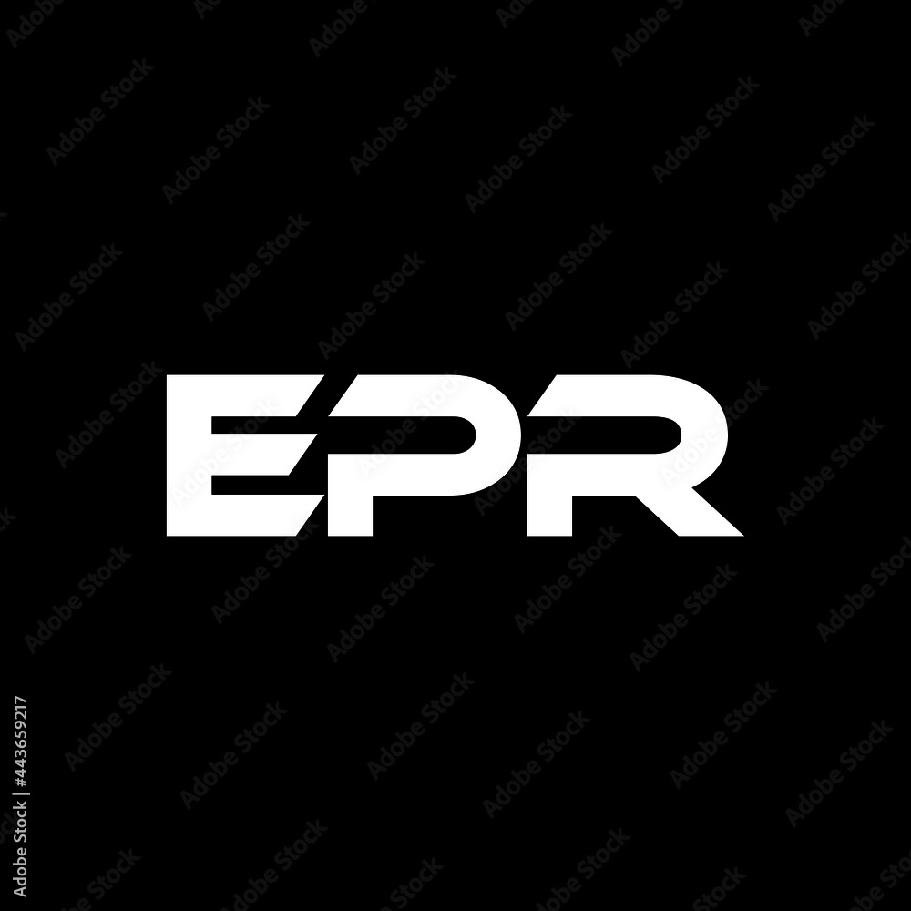 EPR letter logo design with black background in illustrator, vector ...