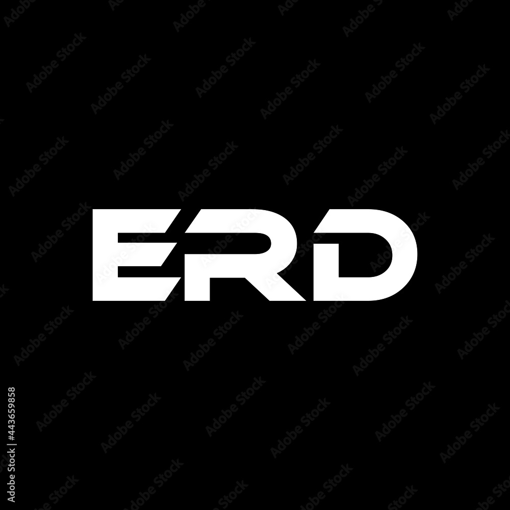 ERD letter logo design with black background in illustrator, vector ...