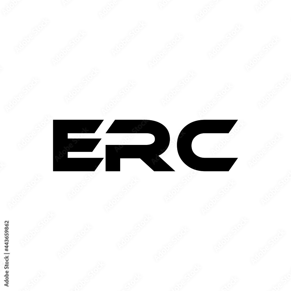 ERC letter logo design with white background in illustrator, vector ...