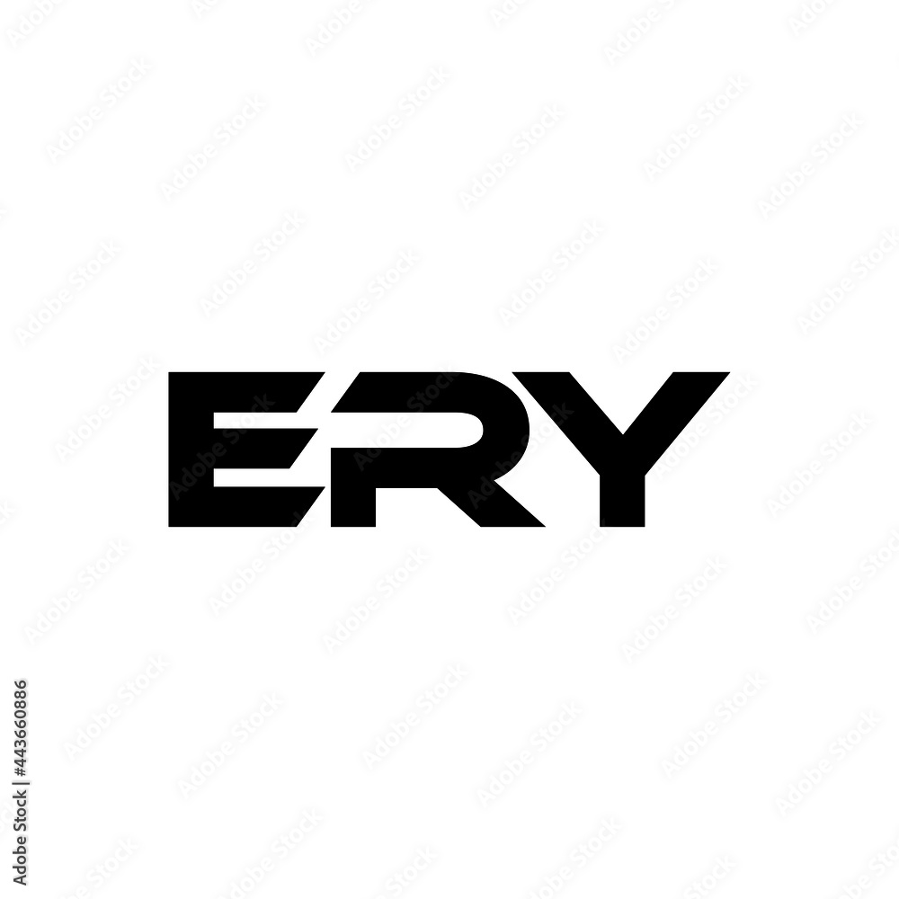 ERY letter logo design with white background in illustrator, vector ...