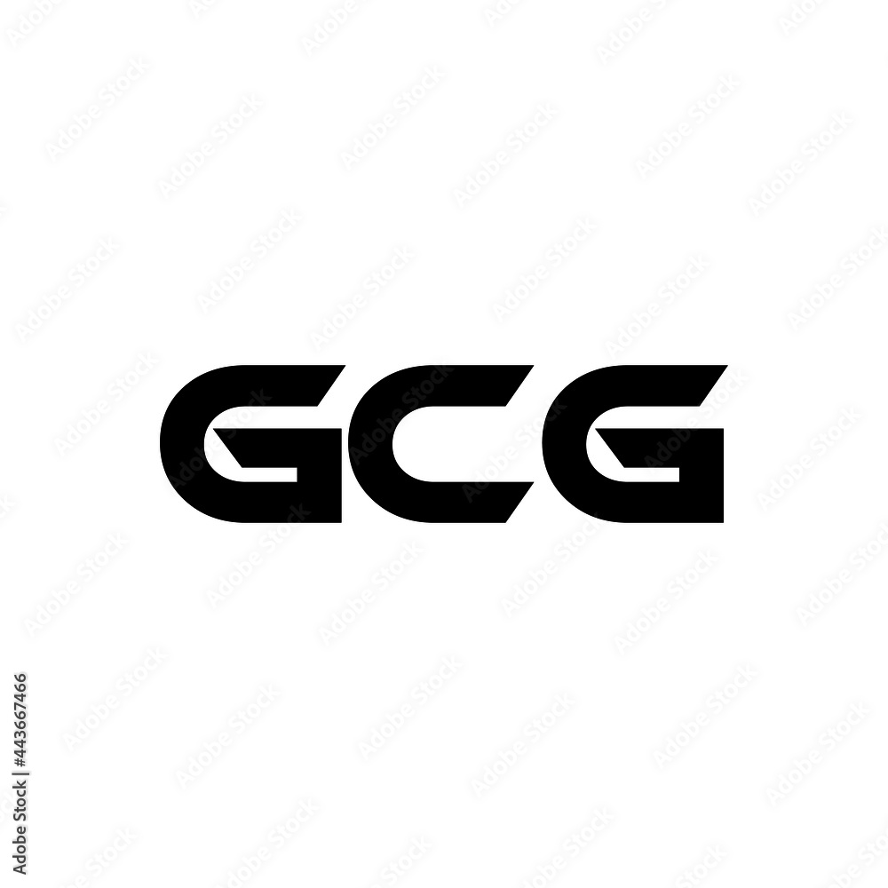 GCG letter logo design with white background in illustrator, vector ...