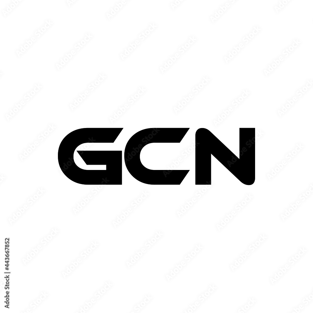 GCN letter logo design with white background in illustrator, vector ...