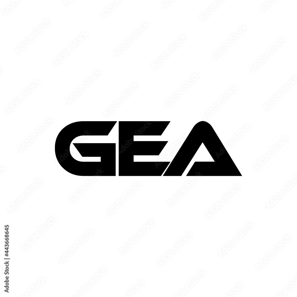 Vettoriale Stock GEA letter logo design with white background in ...