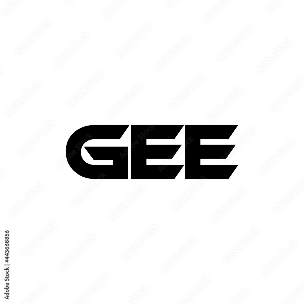 GEE letter logo design with white background in illustrator, vector ...
