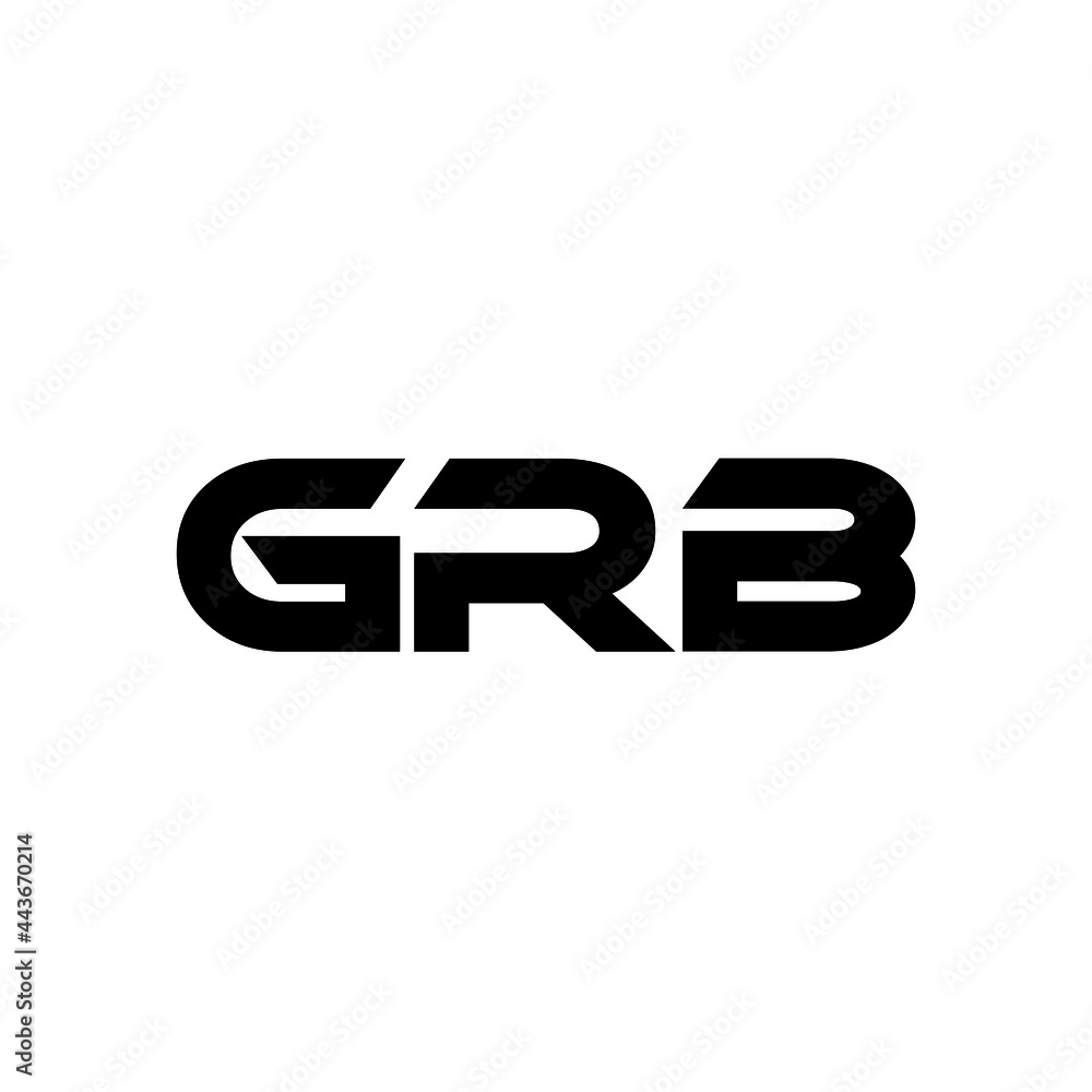 GRB letter logo design with white background in illustrator, vector ...