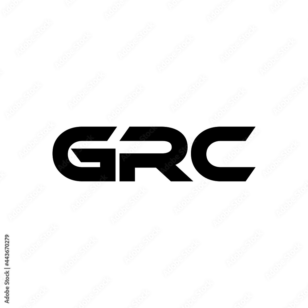 Vecteur Stock GRC letter logo design with white background in ...