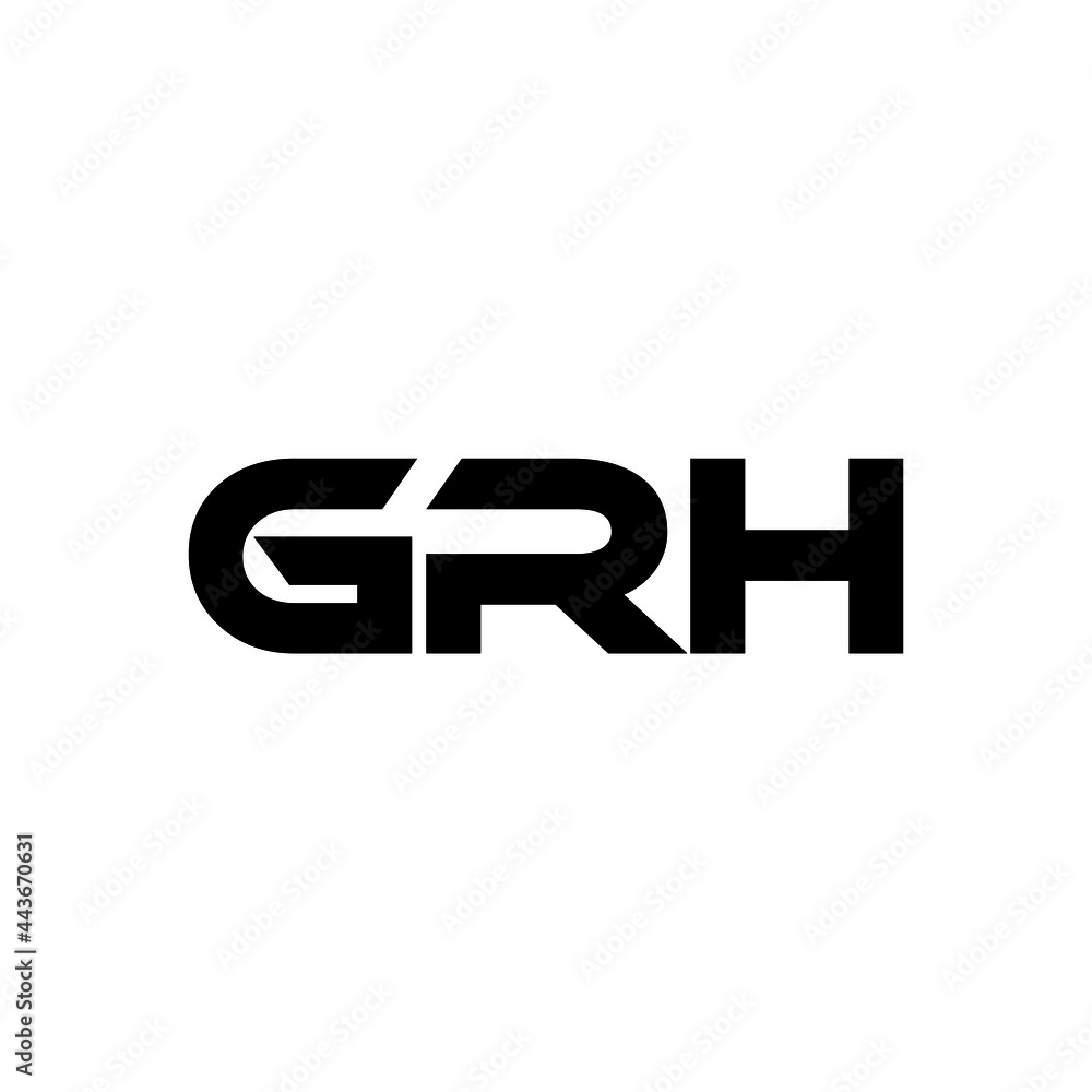 GRH letter logo design with white background in illustrator, vector ...
