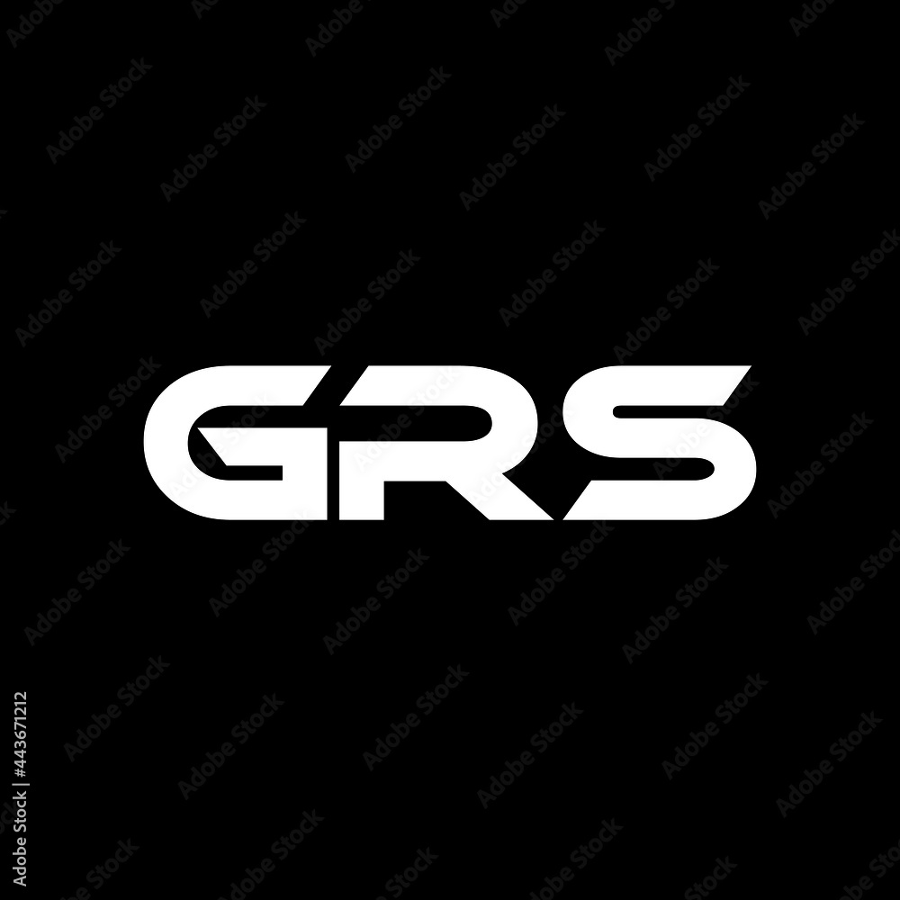 GRS letter logo design with black background in illustrator, vector ...