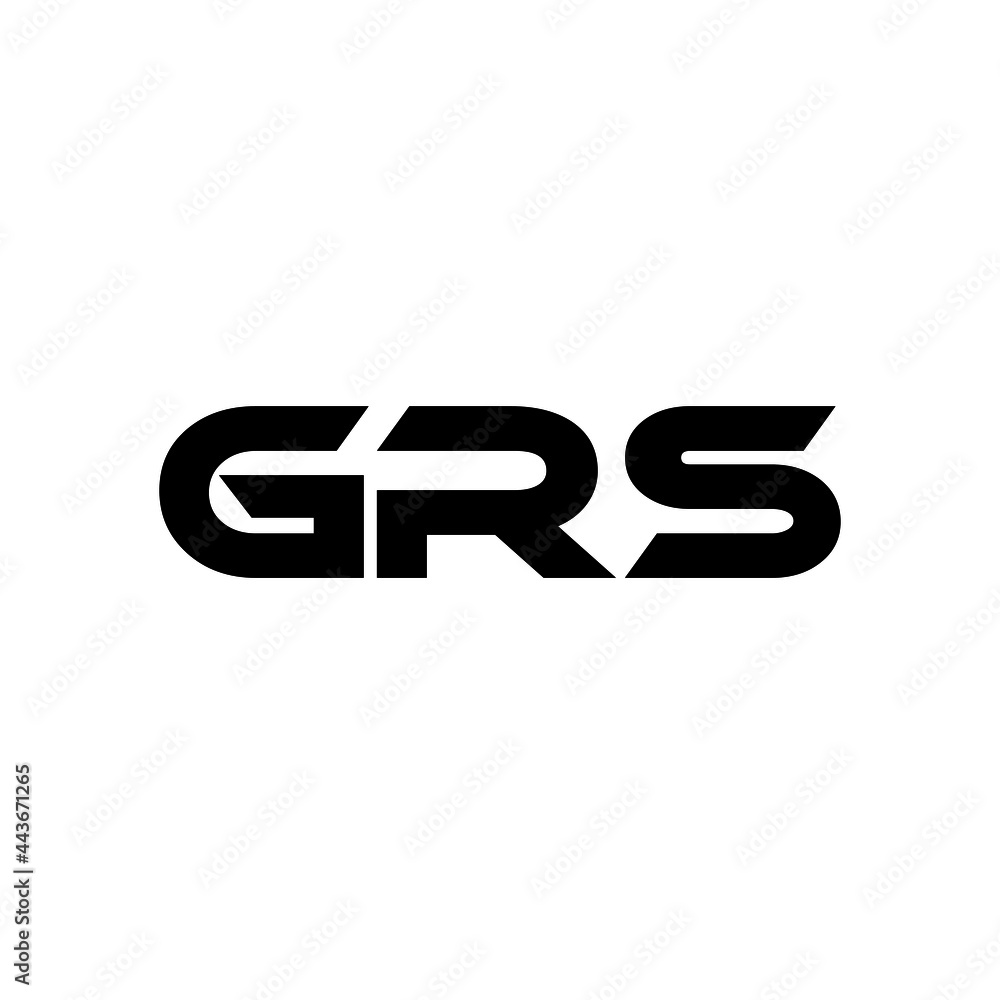 GRS letter logo design with white background in illustrator, vector ...