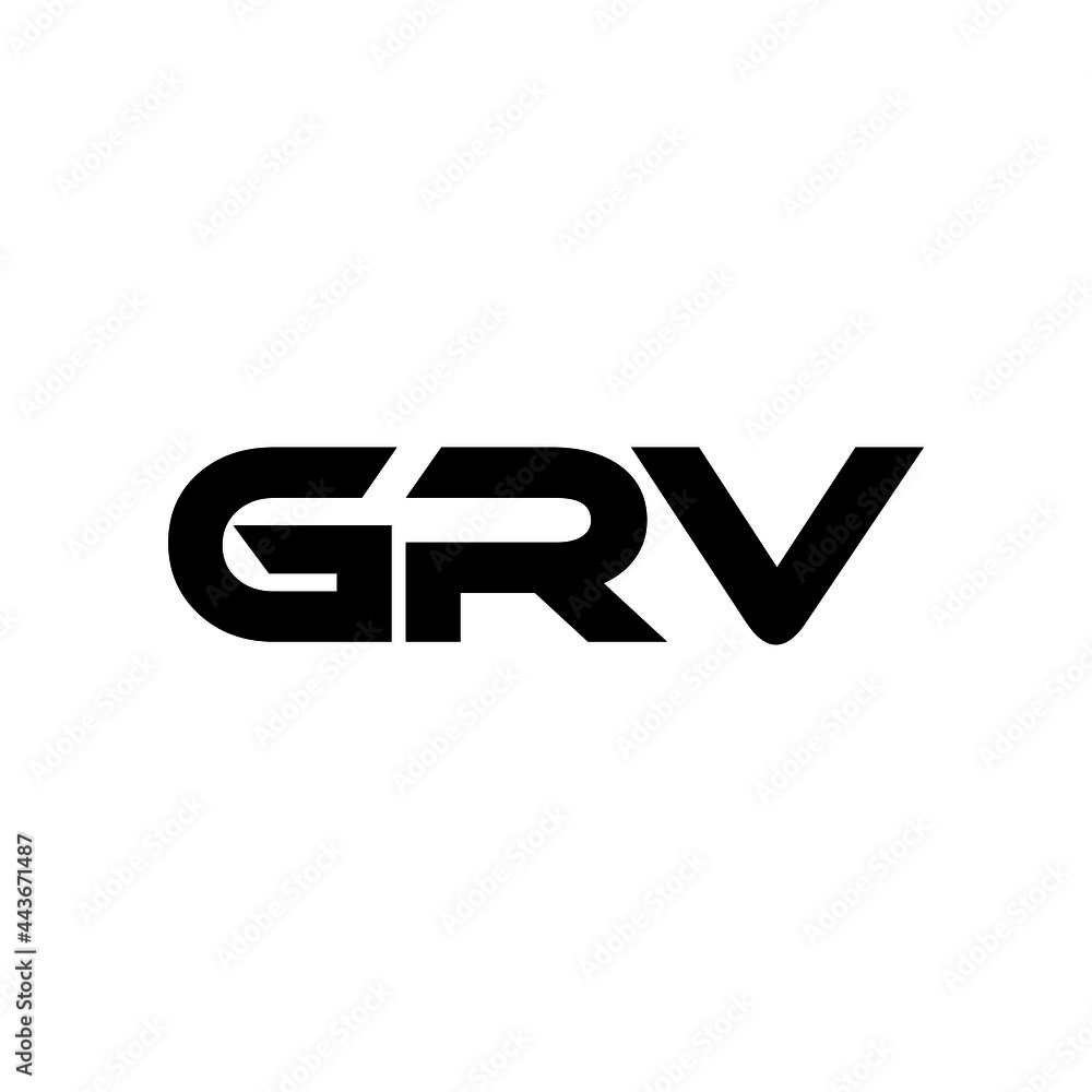 GRV letter logo design with white background in illustrator, vector ...
