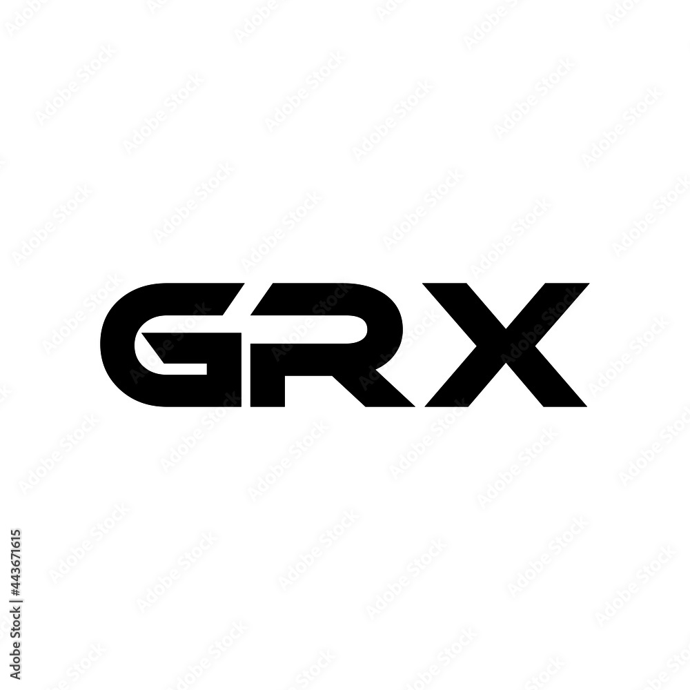 GRX letter logo design with white background in illustrator, vector ...