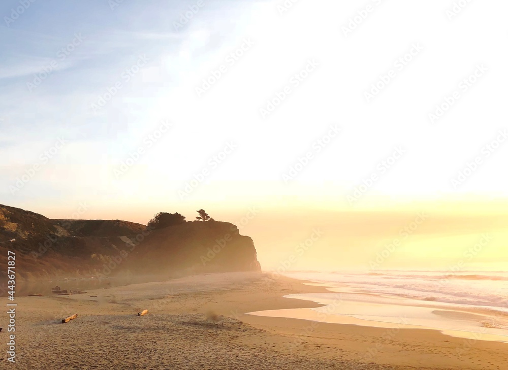 Bay Area coast, California beach sunset, San Gregorio state beach, San ...