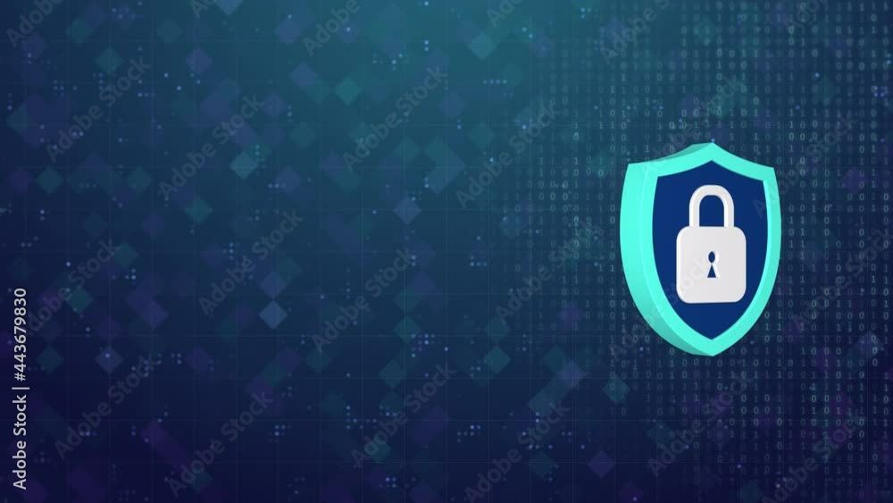 Abstract 3d Animation Data protection Cyber Security Privacy. Business ...