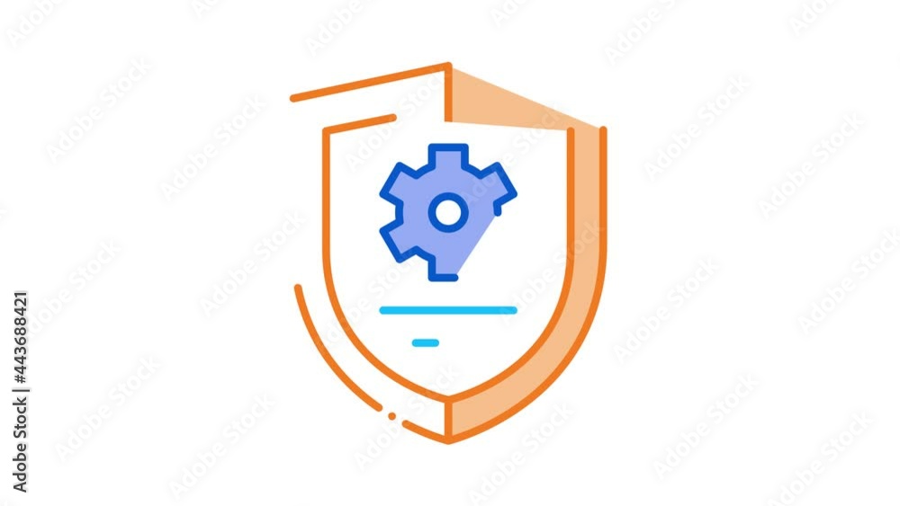 cybersecurity Icon Animation. color cybersecurity animated icon on ...