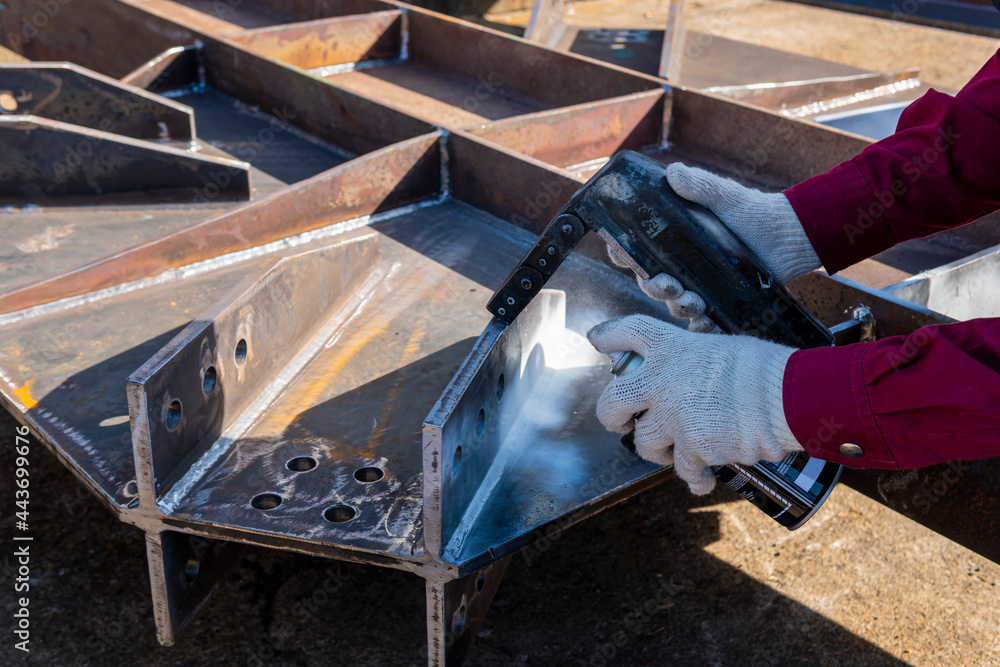 Checking defect in welded with process Magnetic Particle Testing(MT) of ...