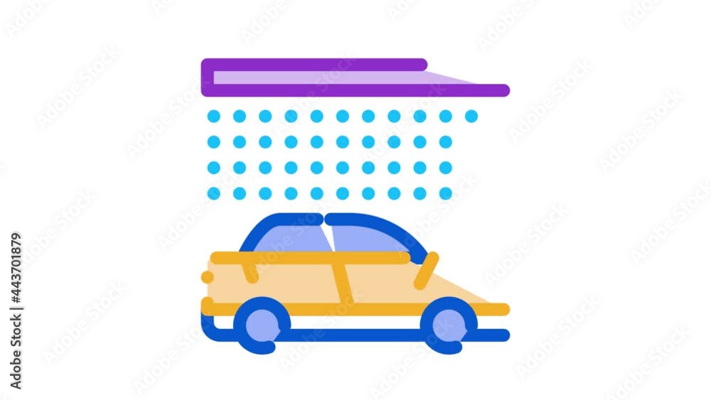 continuous car wash Icon Animation. color continuous car wash animated ...