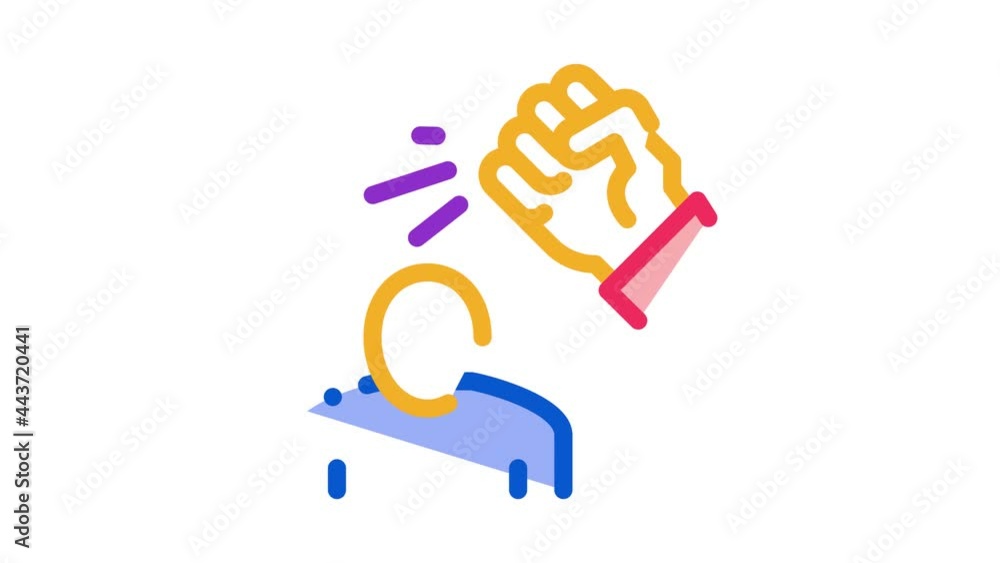 Vidéo Stock beating man Icon Animation. color beating man animated icon ...