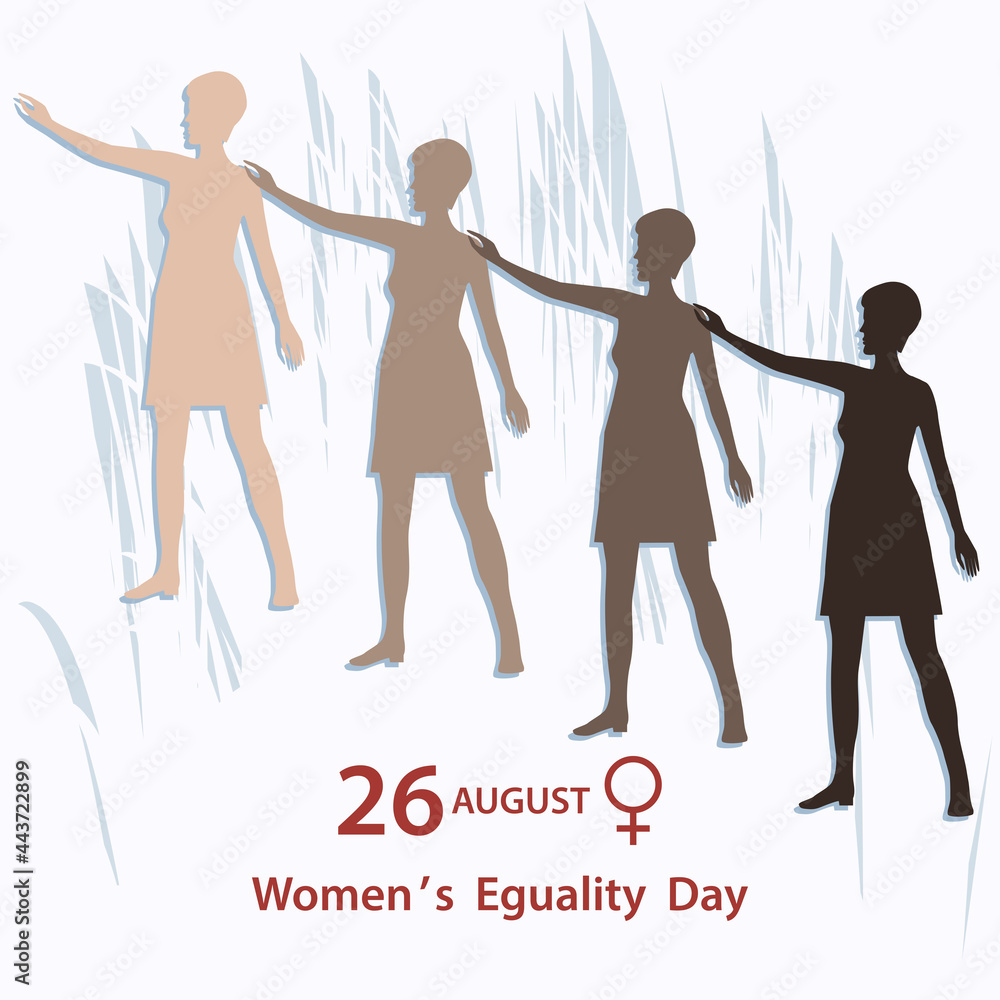 Women of different skin colors - a symbol of unity - vector. Women's ...