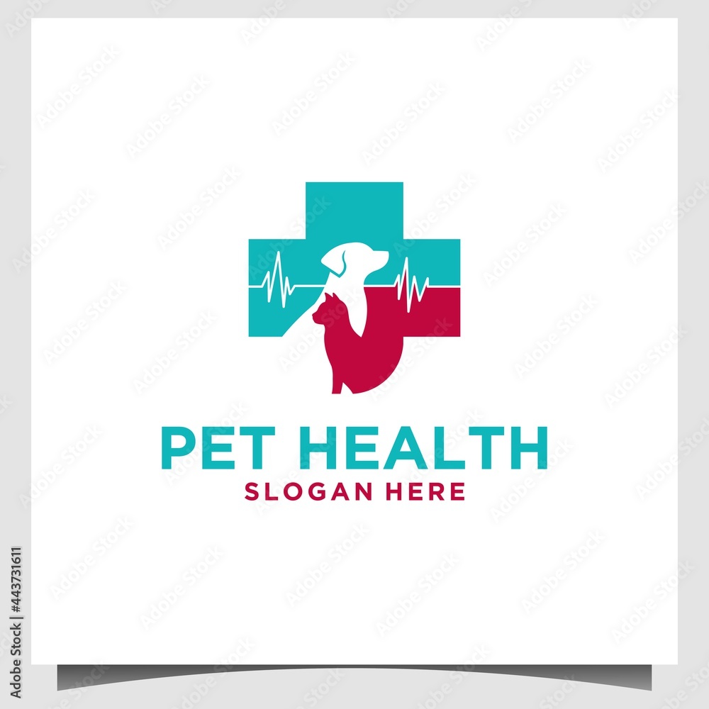 Pet logo design . Dog cat logo . Animal Pet Care Logo . Vet logo, Pet ...