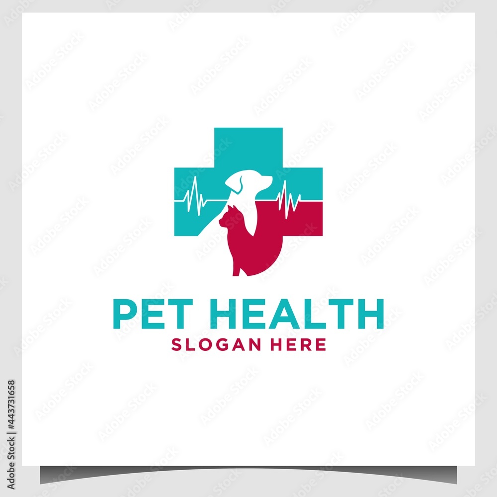 Pet Shop Logo . Pet logo design . Dog cat logo . Animal Pet Care Logo ...