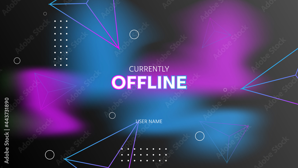 abstract gaming background for streaming offline mode with pink and ...