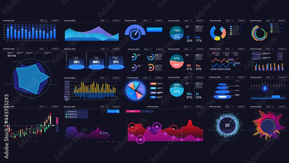 Different UI, UX, GUI mobile screens modern infographic. Template ...