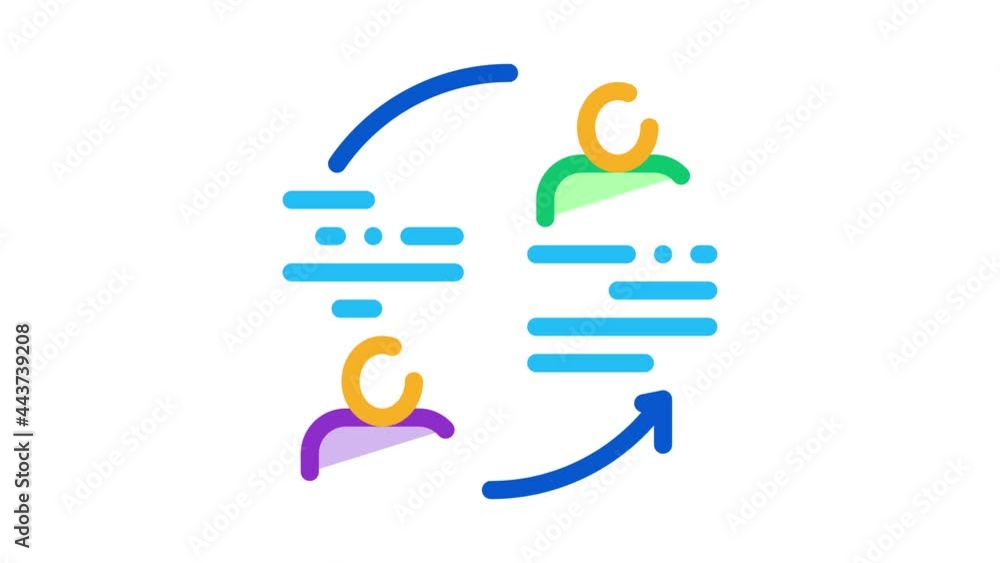 knowledge sharing Icon Animation. color knowledge sharing animated icon ...