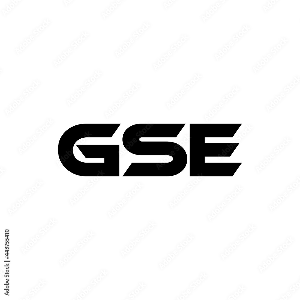 GSE letter logo design with white background in illustrator, vector ...
