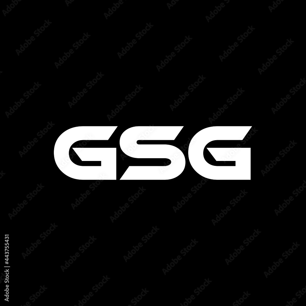 GSG letter logo design with white background in illustrator, vector ...