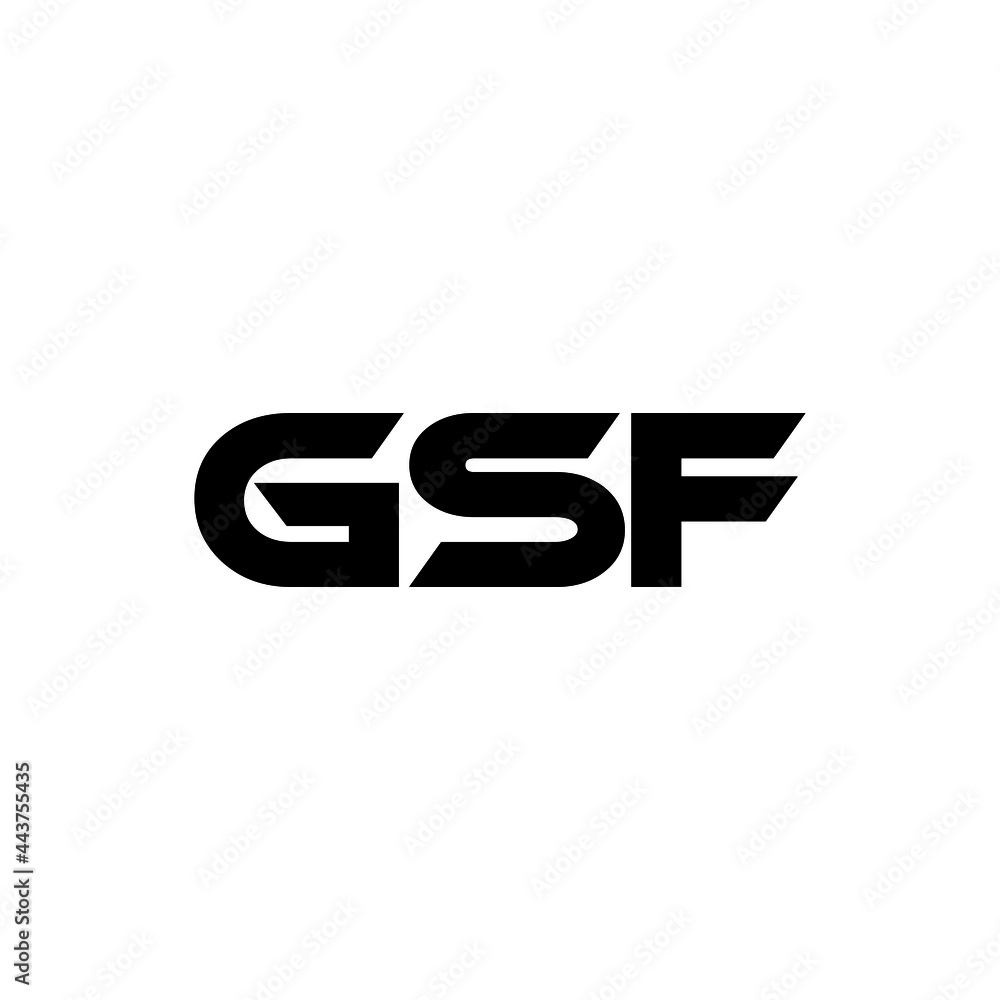 GSF letter logo design with white background in illustrator, vector ...