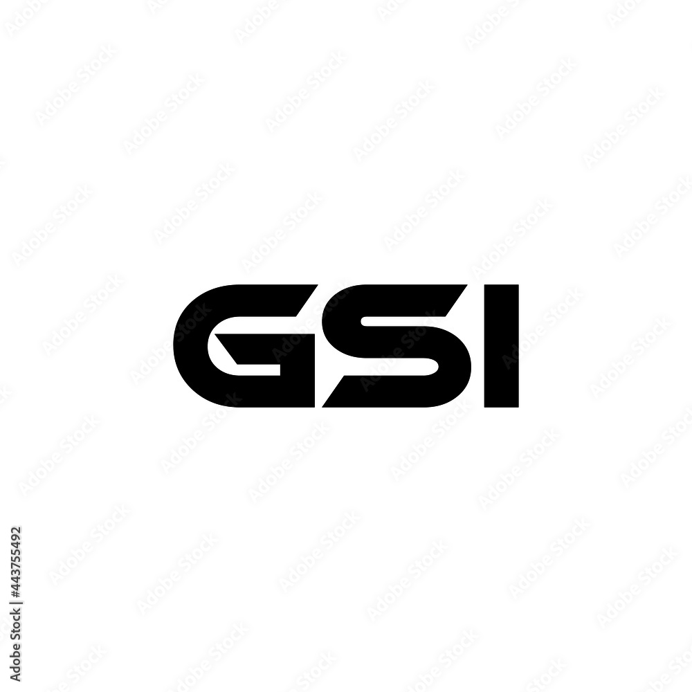 GSI letter logo design with white background in illustrator, vector ...