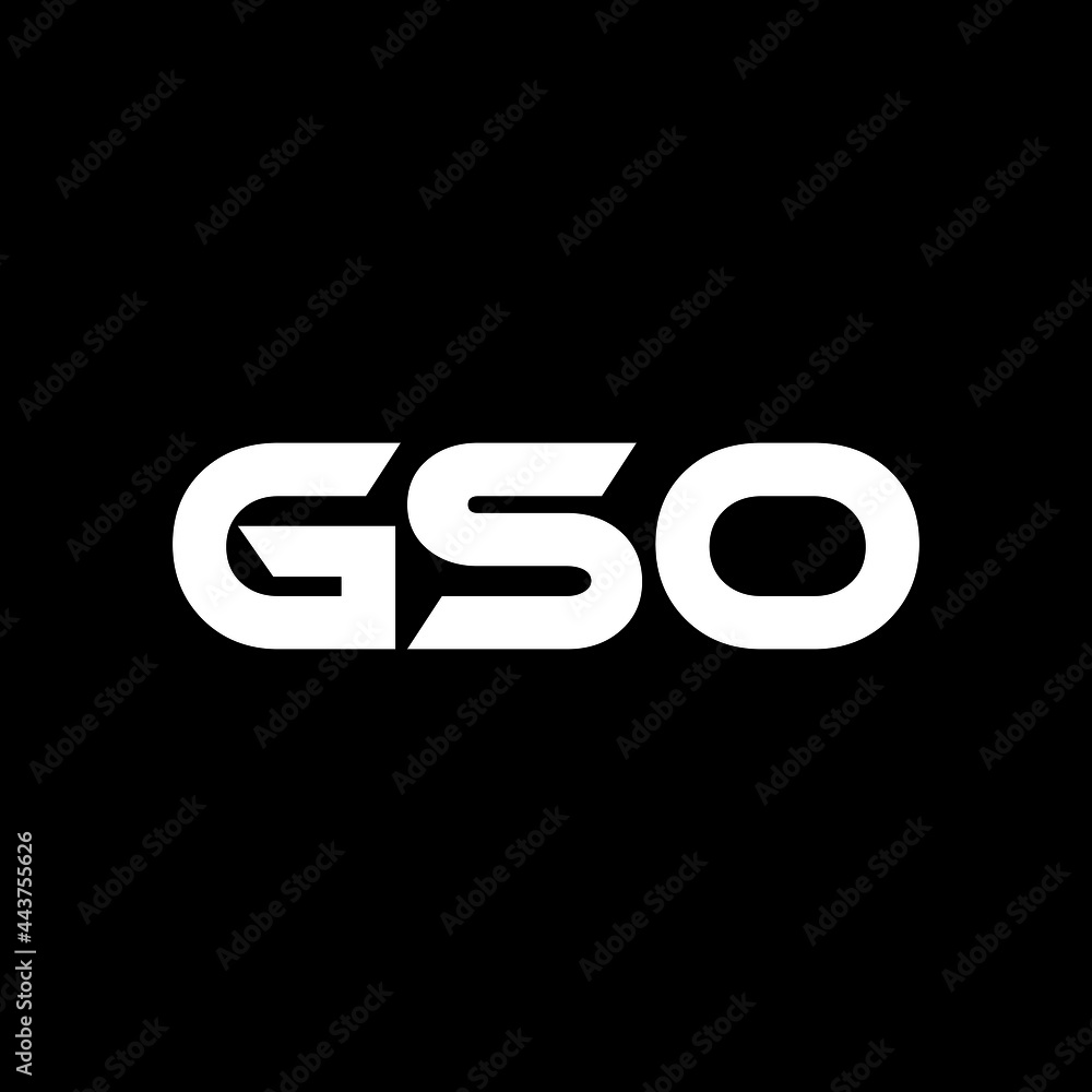 GSO letter logo design with white background in illustrator, vector ...