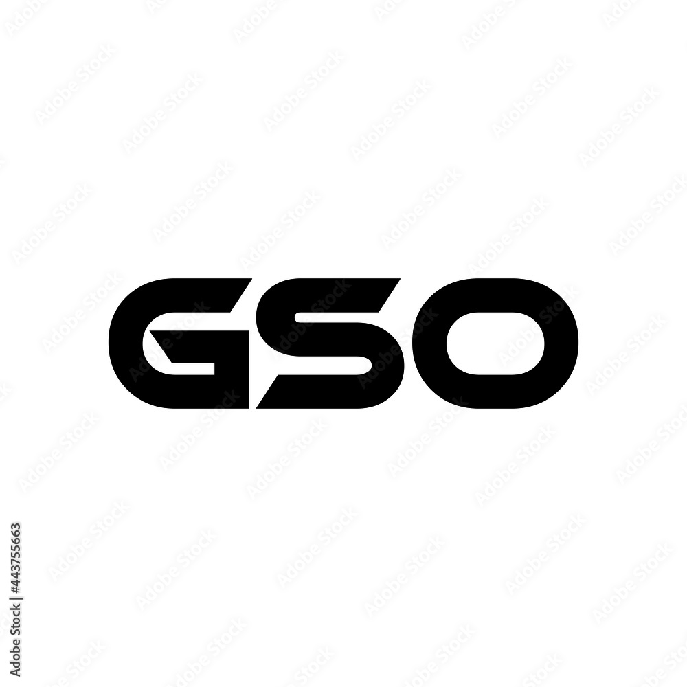 GSO letter logo design with white background in illustrator, vector ...