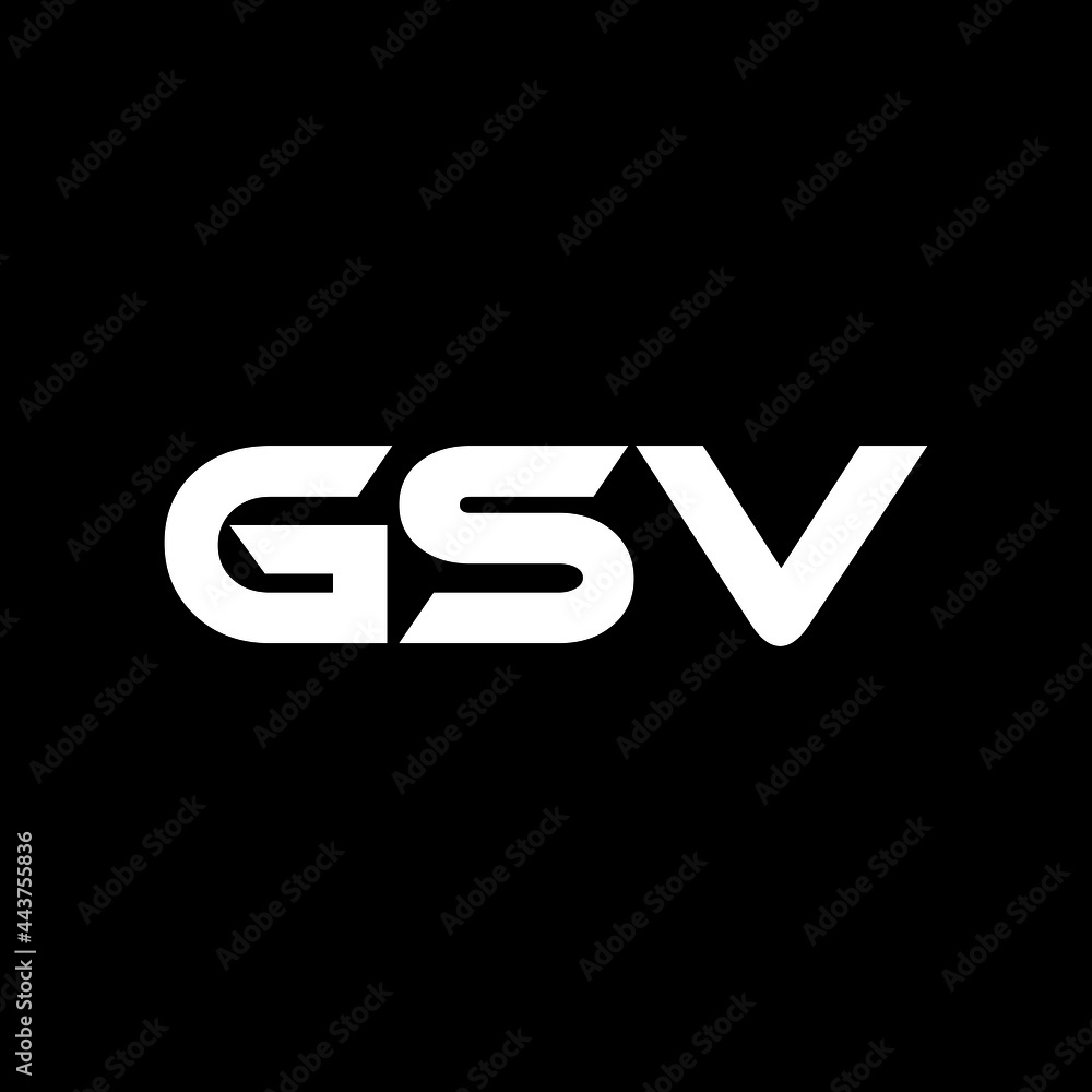 GSV letter logo design with white background in illustrator, vector ...