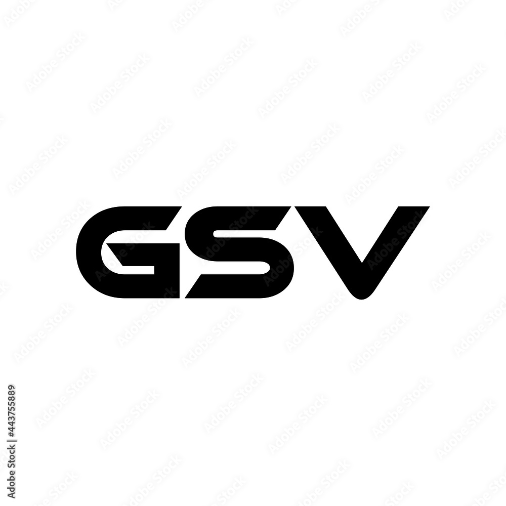 GSV letter logo design with white background in illustrator, vector ...