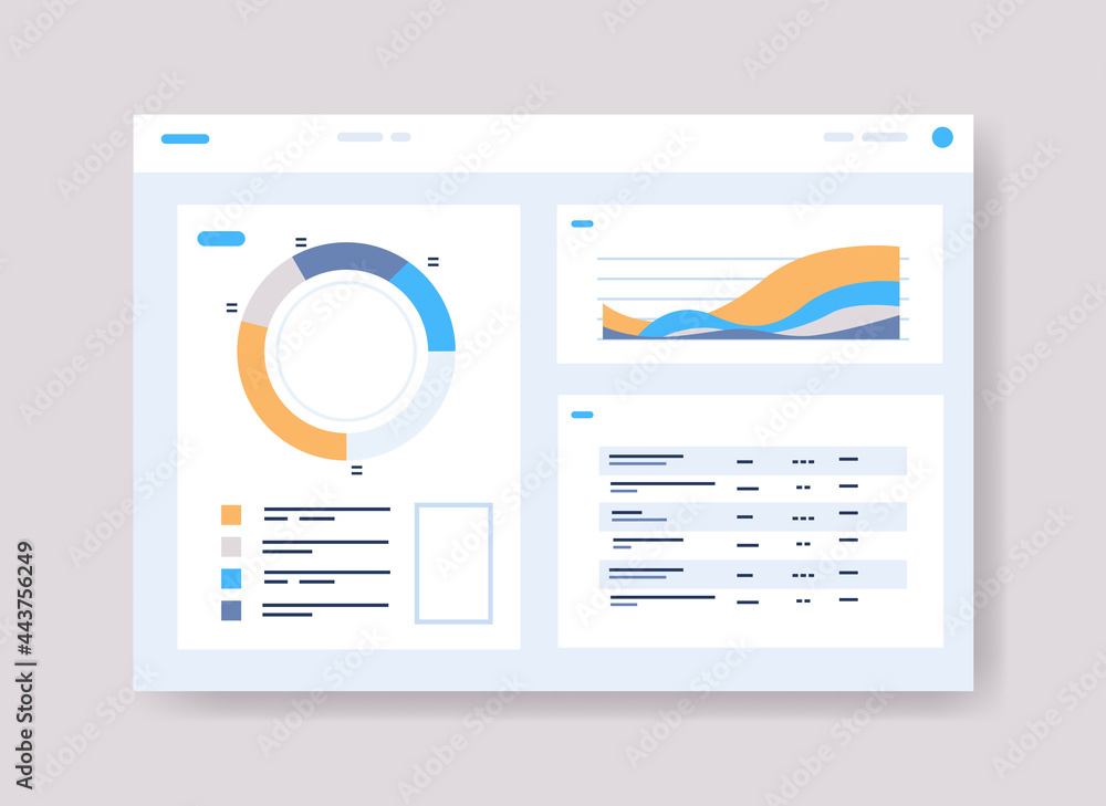 infographic dashboard template with graph statistics data analysis ...