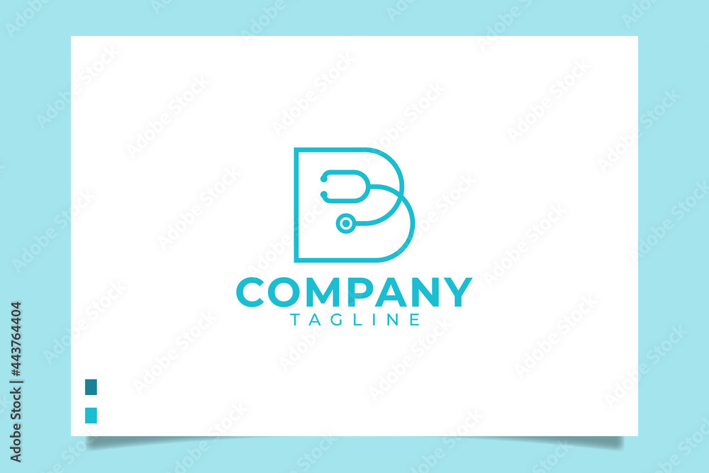 letter B medical logo vector for any business especially for medical ...