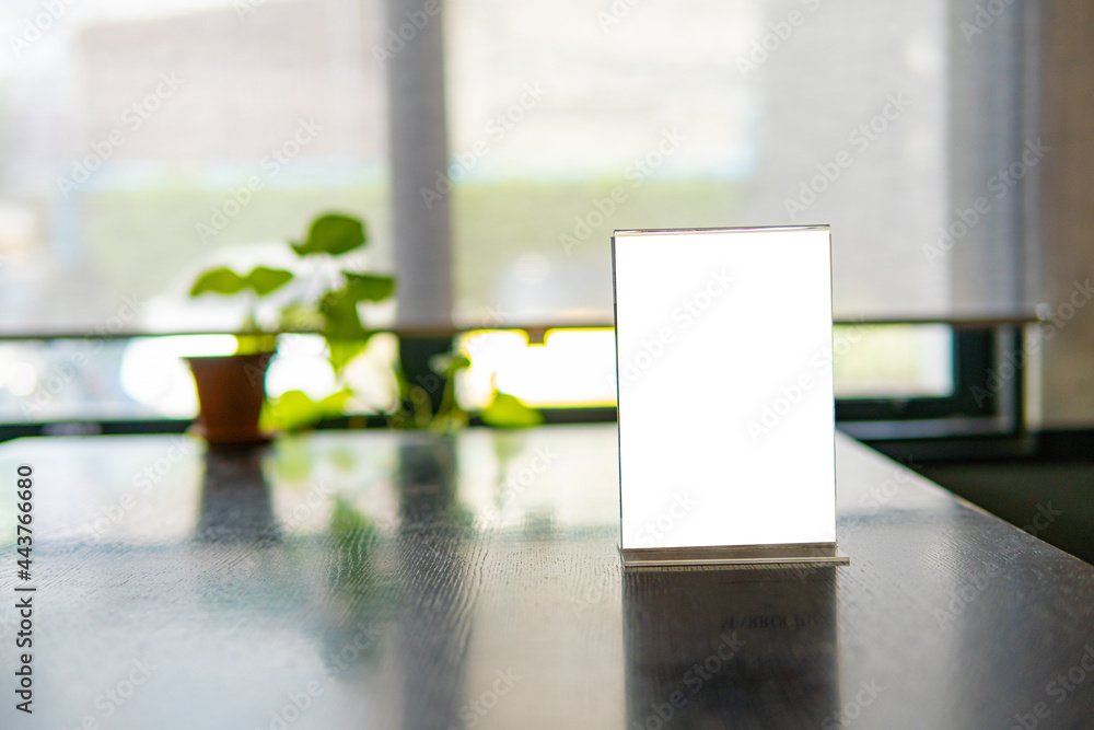 Stand booklet on table template.Blank poster display for Increase Sale ...