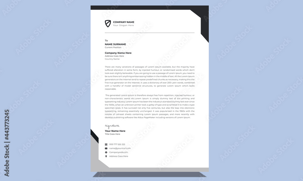 Simple unique professional creative corporate elegant modern business ...