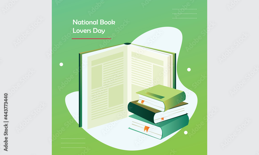 Vector illustration for book lover's day. Template for poster ...