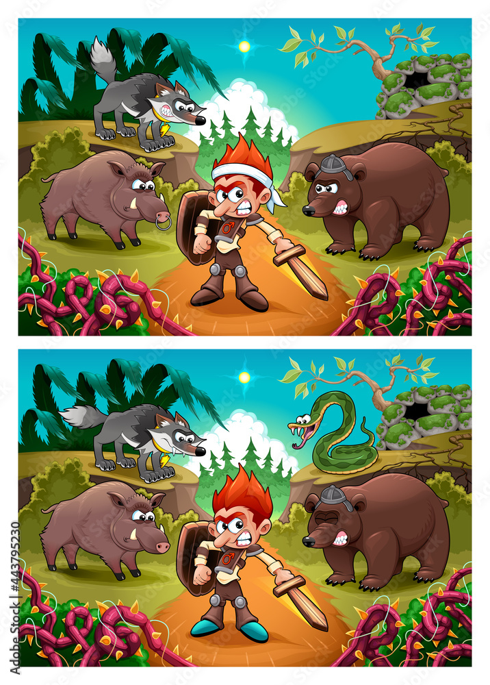 Spot the differences. Two images with seven changes between them ...