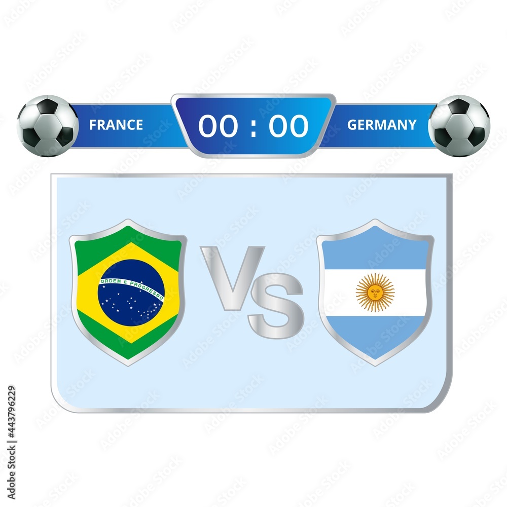 Football game scoreboard stylish collection. Soccer scoreboard with ...