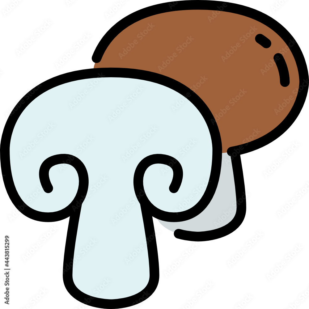 mushroom color outline icon Stock Vector | Adobe Stock